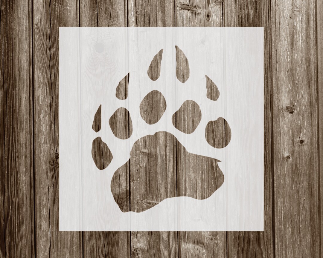 Bear Paw Stencil, Reusable Stencil for Painting, 116 - Etsy