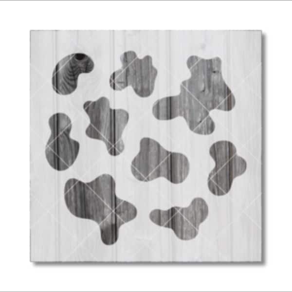 Cow Print Stencil Png - Etsy