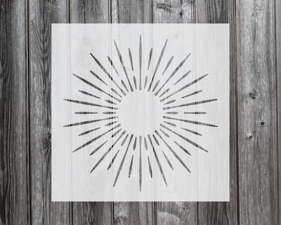 Sun Burst Stencil, Reusable Stencil for Painting, 638 - Etsy