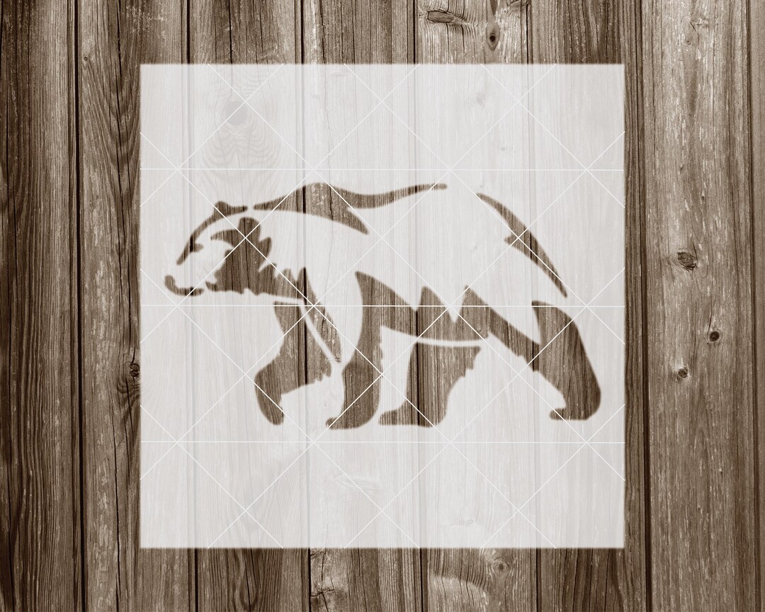 Bear Stencil, Reusable Stencil for Painting, 1088 - Etsy