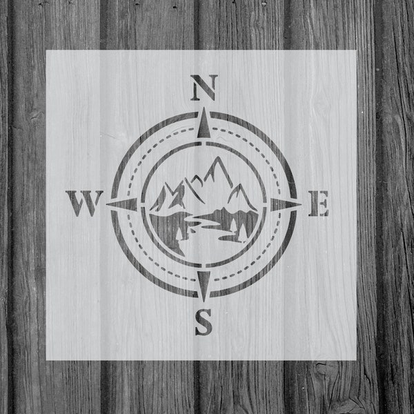 Compass Stencil - Etsy