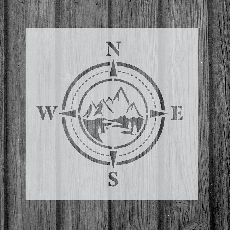 Compass Stencil - Etsy