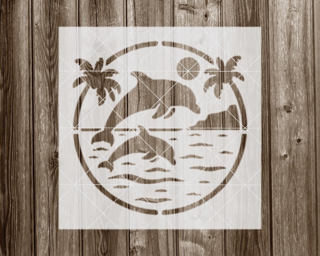 Dolphins Stencil, Reusable Stencil for Painting, 2040 - Etsy