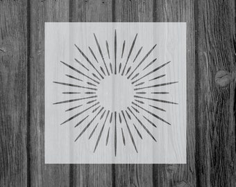 Funky Sun Stencil Reusable Sun Stencil Art Stencil DIY - Etsy