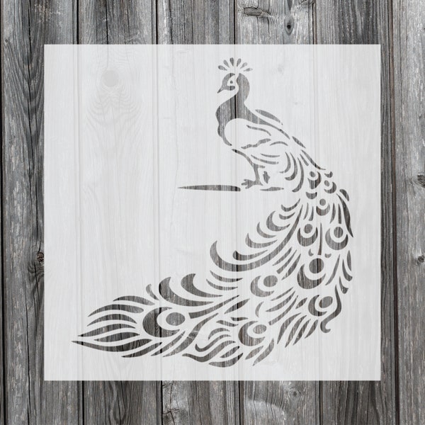 Peacock Stencil - Etsy
