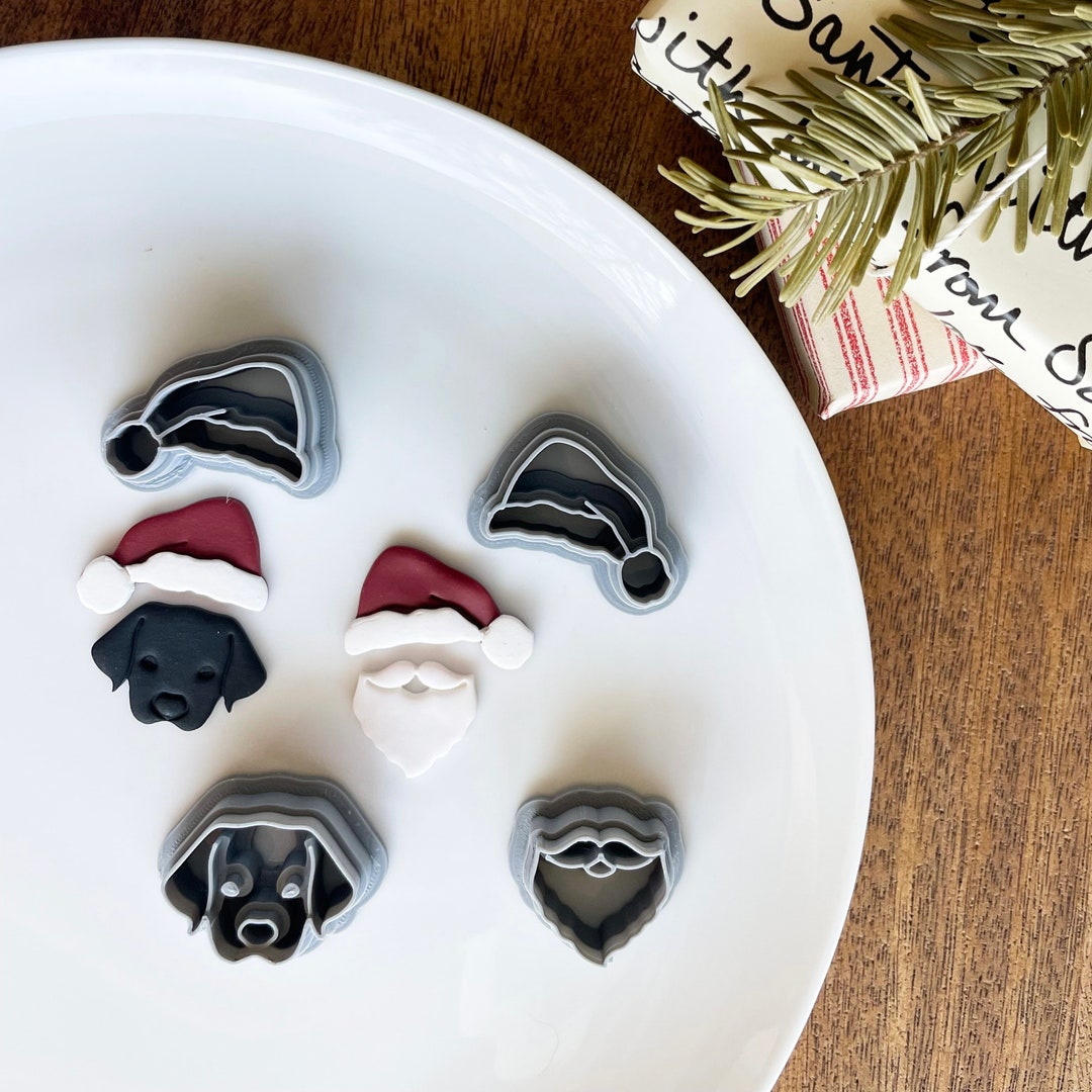 Polymer Clay Cutters– Santa Claus & Santa Paws: Christmas Dog, Puppy ...