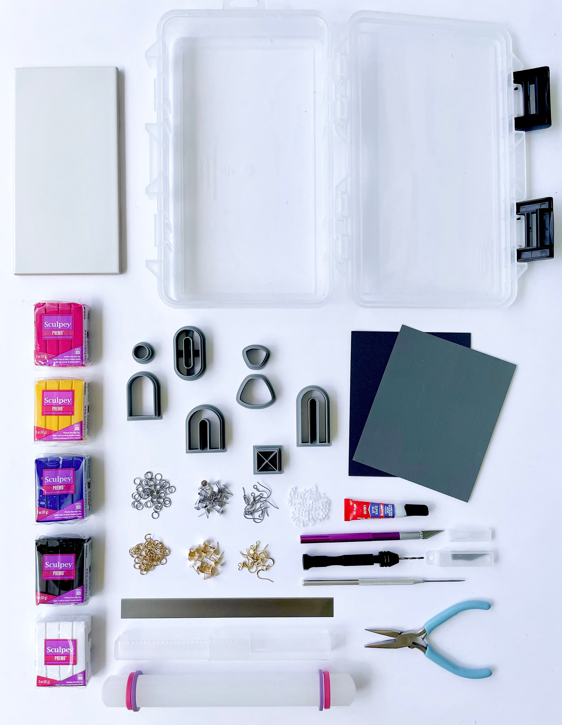 DIY Polymer Clay Kit for 40 Pairs of Earrings or Jewelry - Etsy