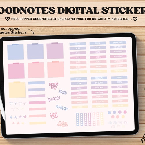 Goodnotes Stickers Digital Planner Stickers Precropped - Etsy