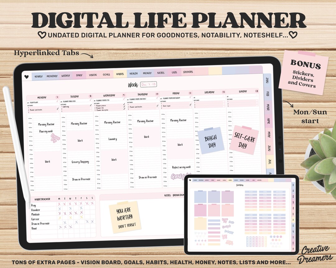 Digital Life Planner Digital Ipad Planner Notability - Etsy