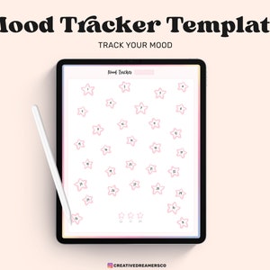 Mood Tracker Goodnotes Template, Undated Digital Planner, iPad Planner ...