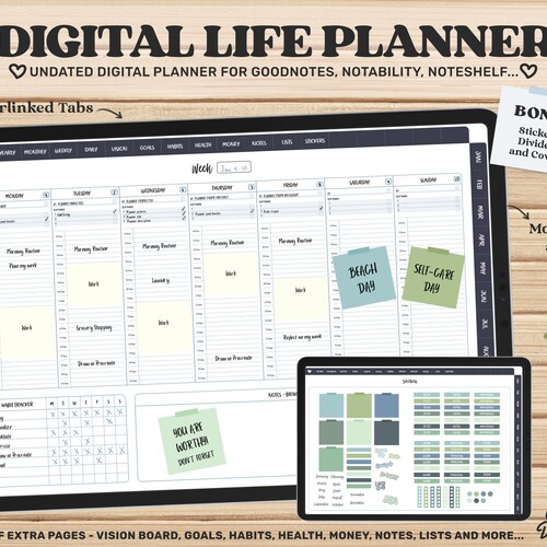 Digital Planner Goodnotes Ipad Planner Digital Journal - Etsy