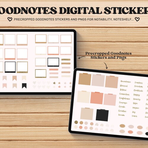 Goodnotes Digital Stickers Boho Digital Stickers Precropped - Etsy