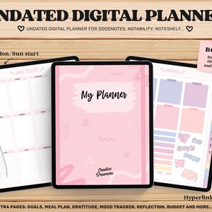 Digital Planner iPad Bundle, Goodnotes Planners, Notability, Undated ...