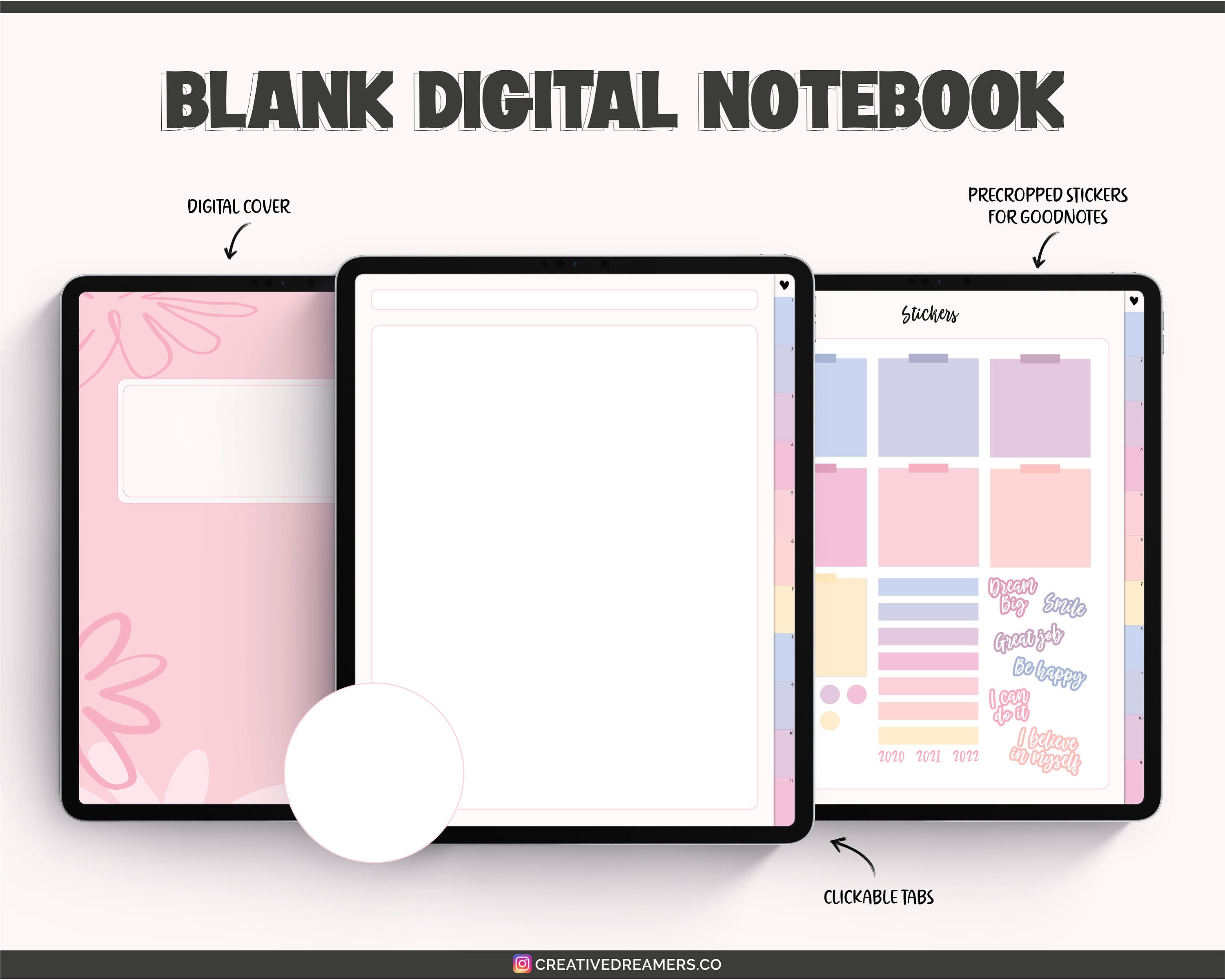 Digital Notebook Goodnotes Digital Journal Notability iPad | Etsy