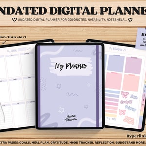 Digital Planner iPad Bundle, Goodnotes Planners, Notability, Undated ...