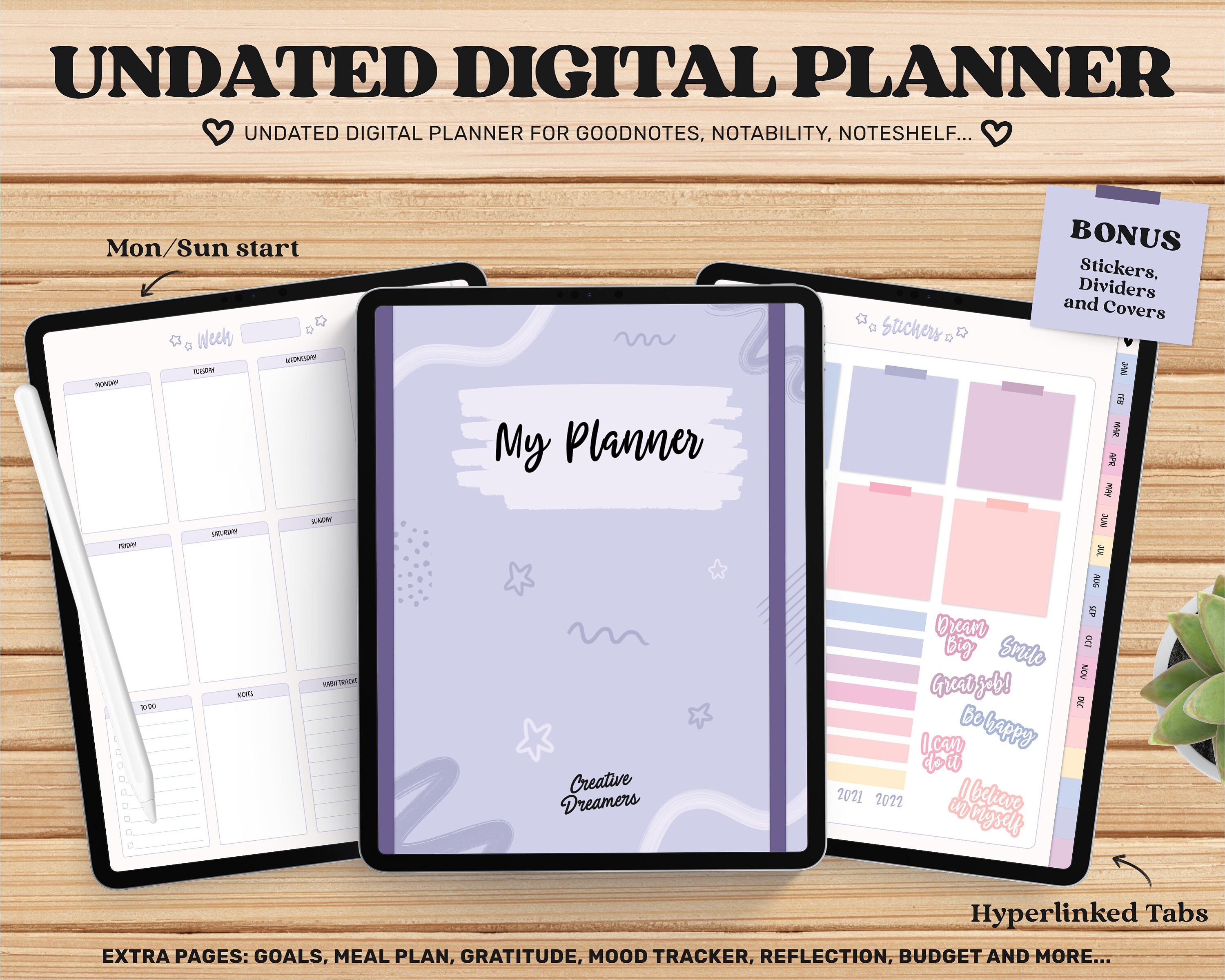 Digital Planner iPad Bundle Goodnotes Notability Noteshelf | Etsy