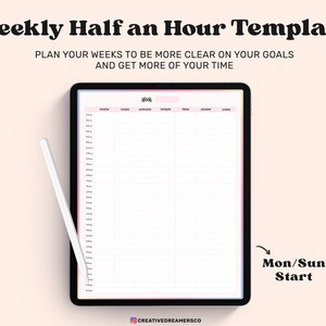 Weekly Planner Goodnotes Template, Undated, Digital Planner Pdf, iPad ...