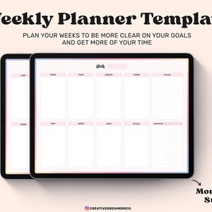 Weekly Planner Goodnotes Template, Undated Digital Planner Pdf, Digital ...