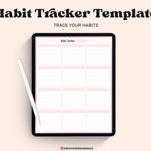 Goodnotes Template, Habit Tracker PDF, Digital Journal, Cute Tracker ...