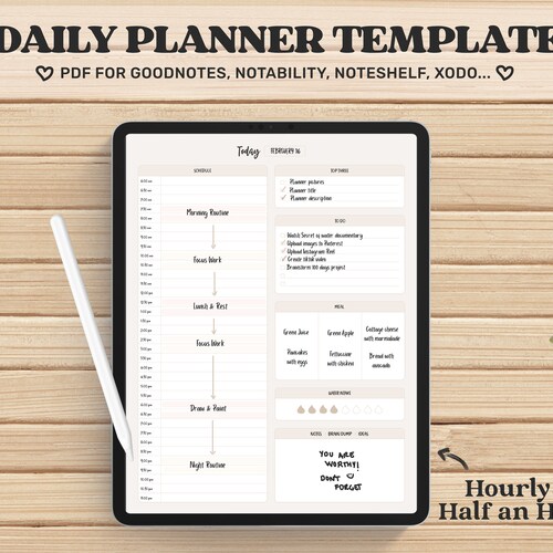 Weekly Planner Goodnotes Template Undated Digital Planner - Etsy
