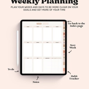 Boho Undated Goodnotes Planner, Weekly Digital Planner, Monthly Planner ...