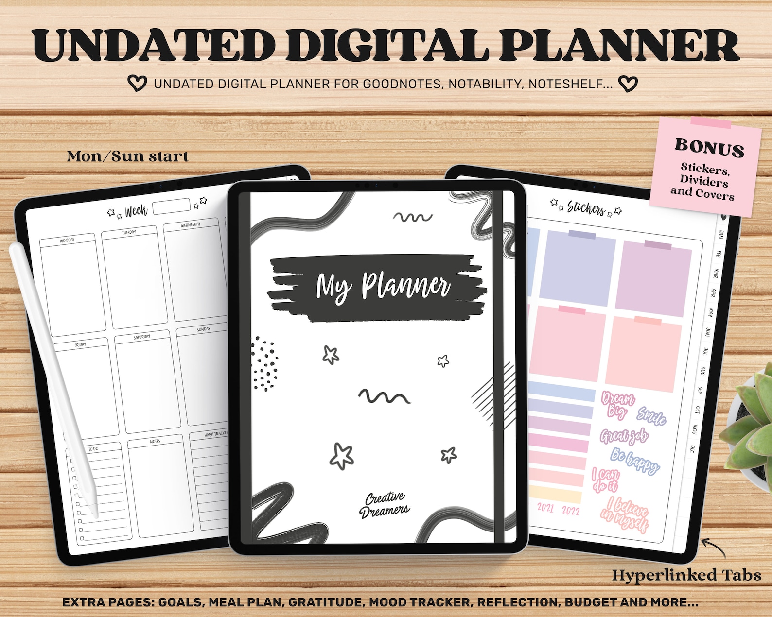 Digital Planner Ipad Bundle Goodnotes Notability Noteshelf - Etsy