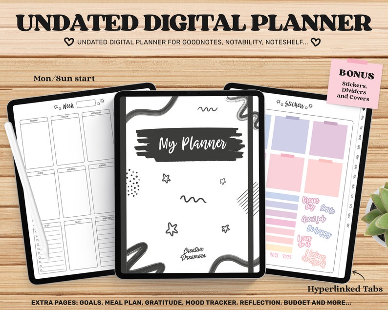 Digital Planner Ipad Bundle Goodnotes Notability Noteshelf - Etsy