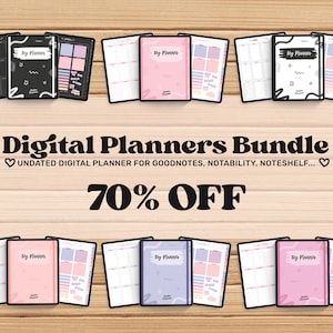 Digital Planner iPad Bundle, Goodnotes, Notability, Noteshelf, Undated ...
