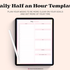 Daily Planner Goodnotes Template, Undated, Digital Planner Pdf, Cute ...