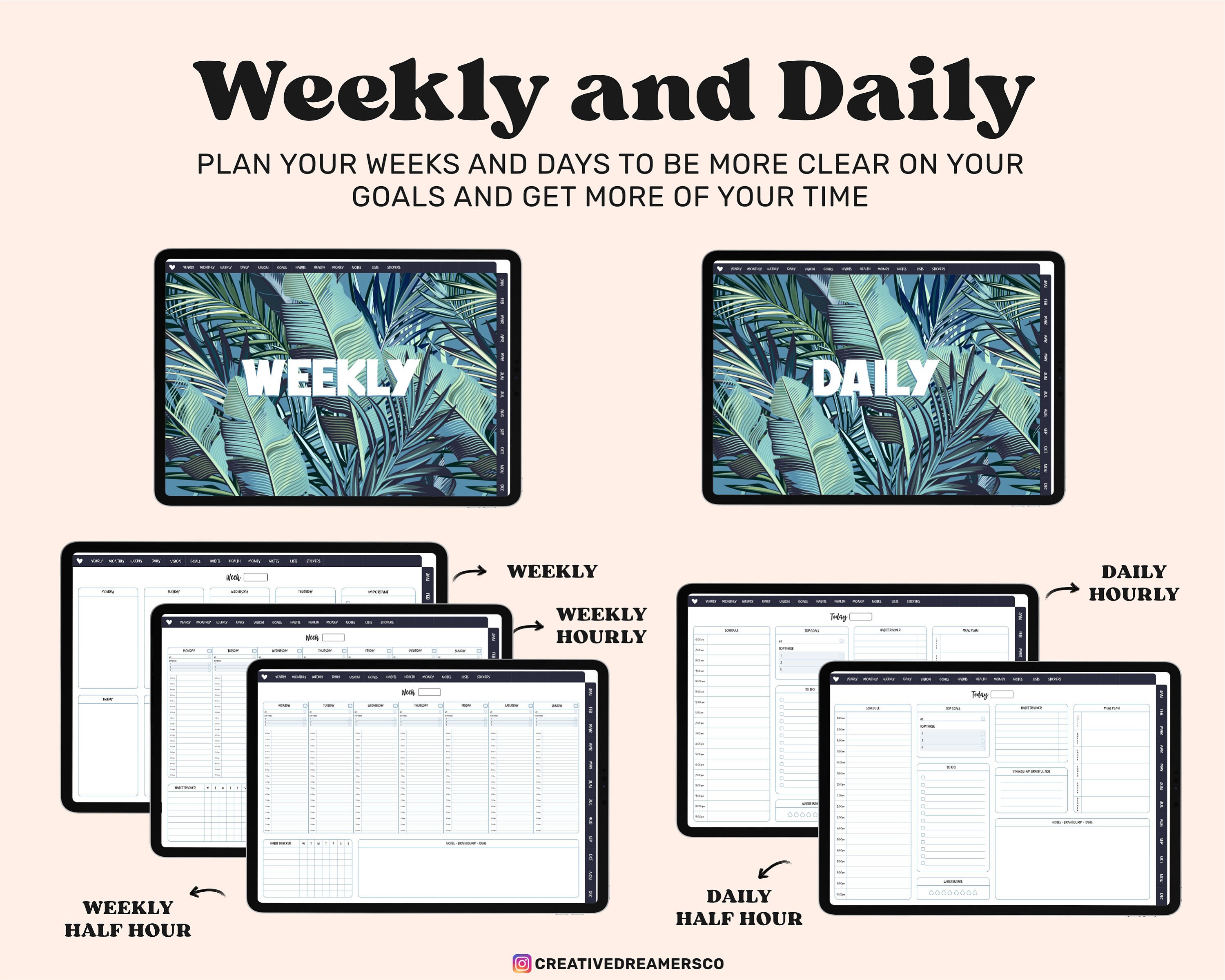 Digital Life Planner iPad Planner Goodnotes Planner Digital | Etsy