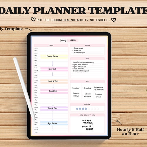 Weekly Planner Goodnotes Template Undated Digital Planner - Etsy
