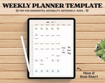 Ipad Planner Undated Digital Planner Goodnotes Notability - Etsy