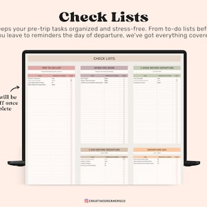 Travel Planner Google Sheets, Travel Itinerary Template, Travel Budget ...