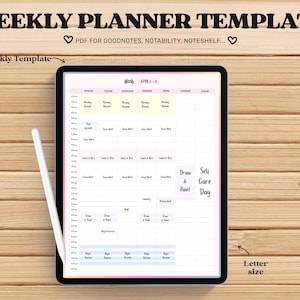 Weekly Planner Goodnotes Template, Undated, Digital Planner Pdf, iPad ...