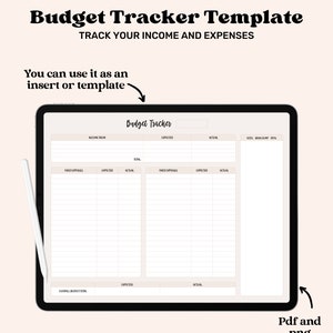 Budget Planner Digital, Monthly Budget, Goodnotes Planner, Income ...