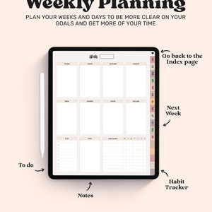 Undated Goodnotes Planner, Monthly Digital Planner, Goodnotes Template ...