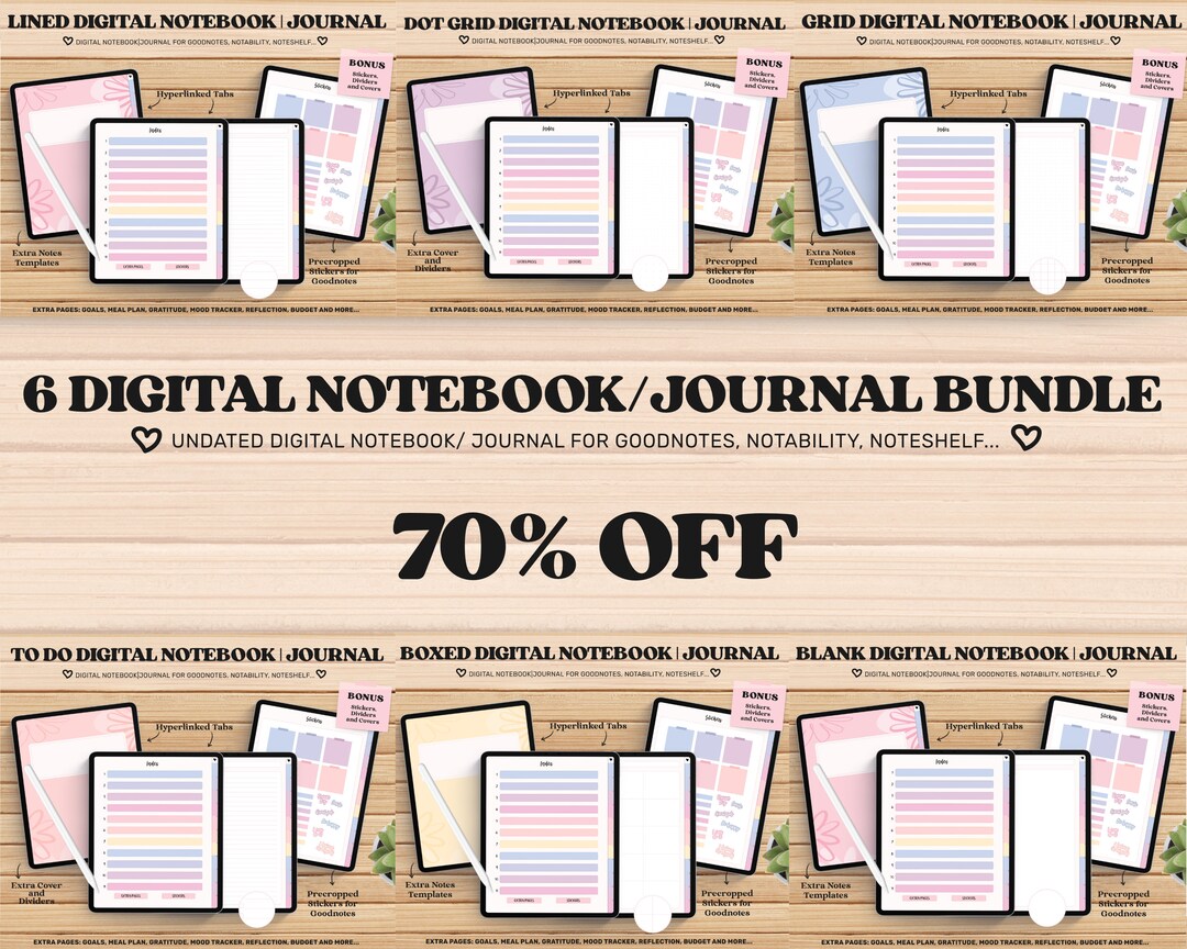 Digital Notebook Goodnotes, Digital Journal, Notability, Digital Notes ...