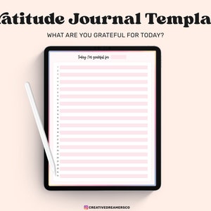 Digital Gratitude Journal Goodnotes Template, Undated Digital Planner ...