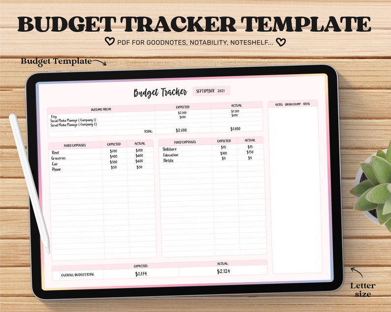 Digital Budget Planner Goodnotes Template, Digital Financial Planner ...