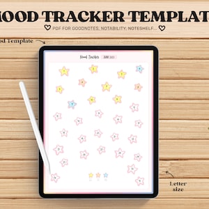 Mood Tracker Goodnotes Template, Undated Digital Planner, iPad Planner ...