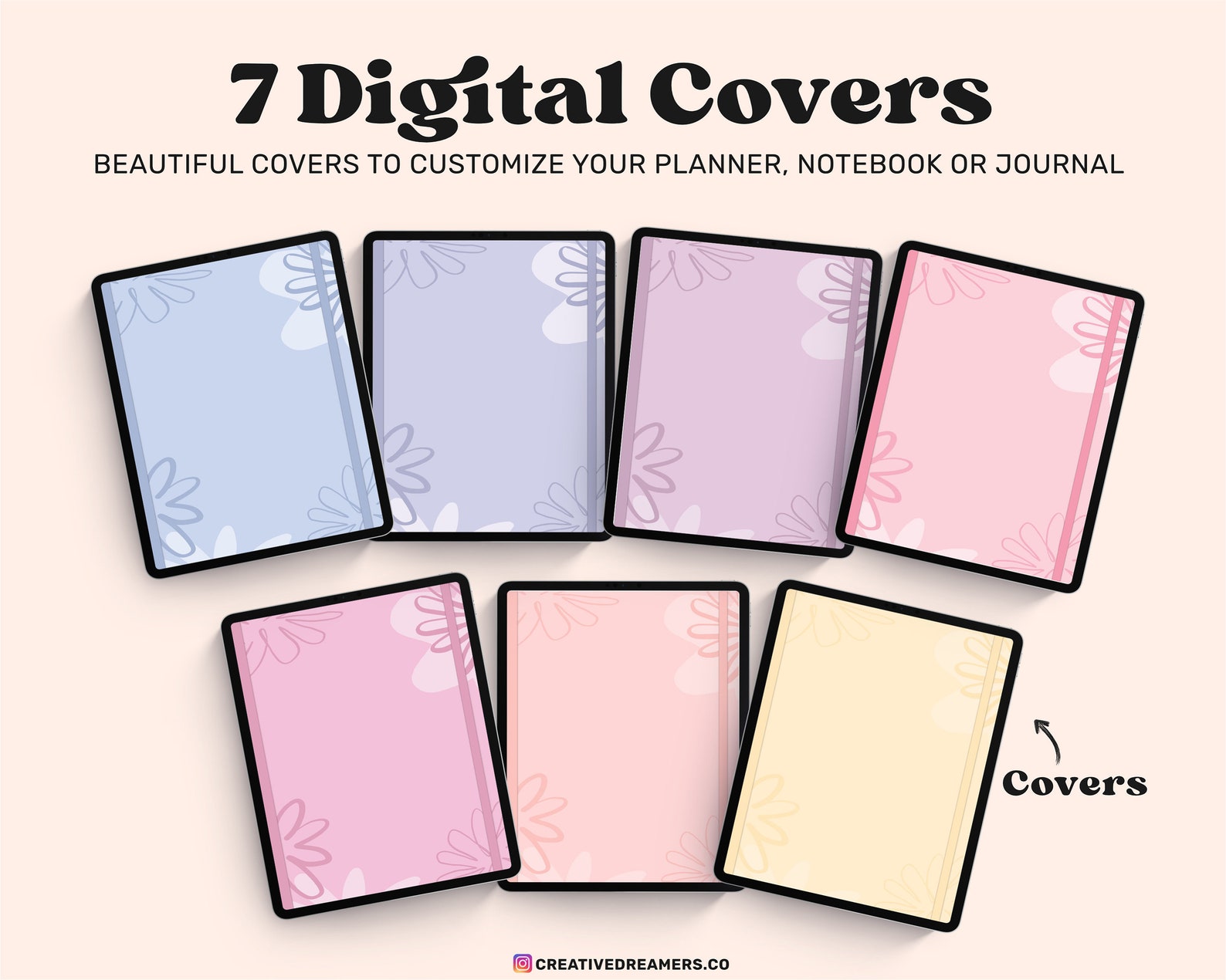 Digital Planner Cover Goodnotes Digital Notebook Digital | Etsy