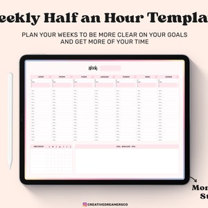 Weekly Planner Goodnotes Template, Undated, Digital Planner Pdf, Cute ...
