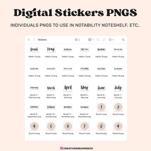 Goodnotes Digital Stickers, Days of the Week, Digital Planner Stickers ...