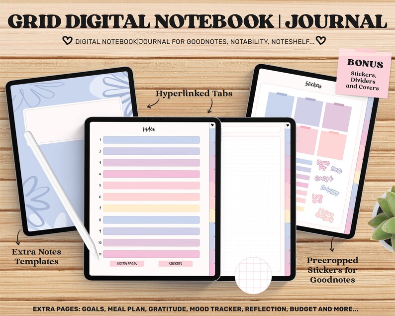 Digital Notebook Goodnotes, Digital Journal, Notability, Digital Notes ...