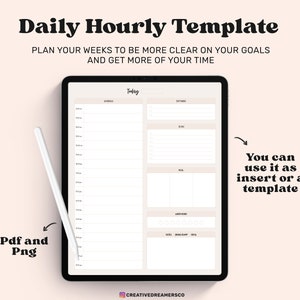 Daily Planner Goodnotes Template, Undated, Digital Planner Pdf, Cute ...