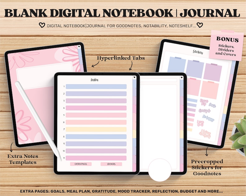 Digital Notebook Goodnotes Digital Journal Notability - Etsy