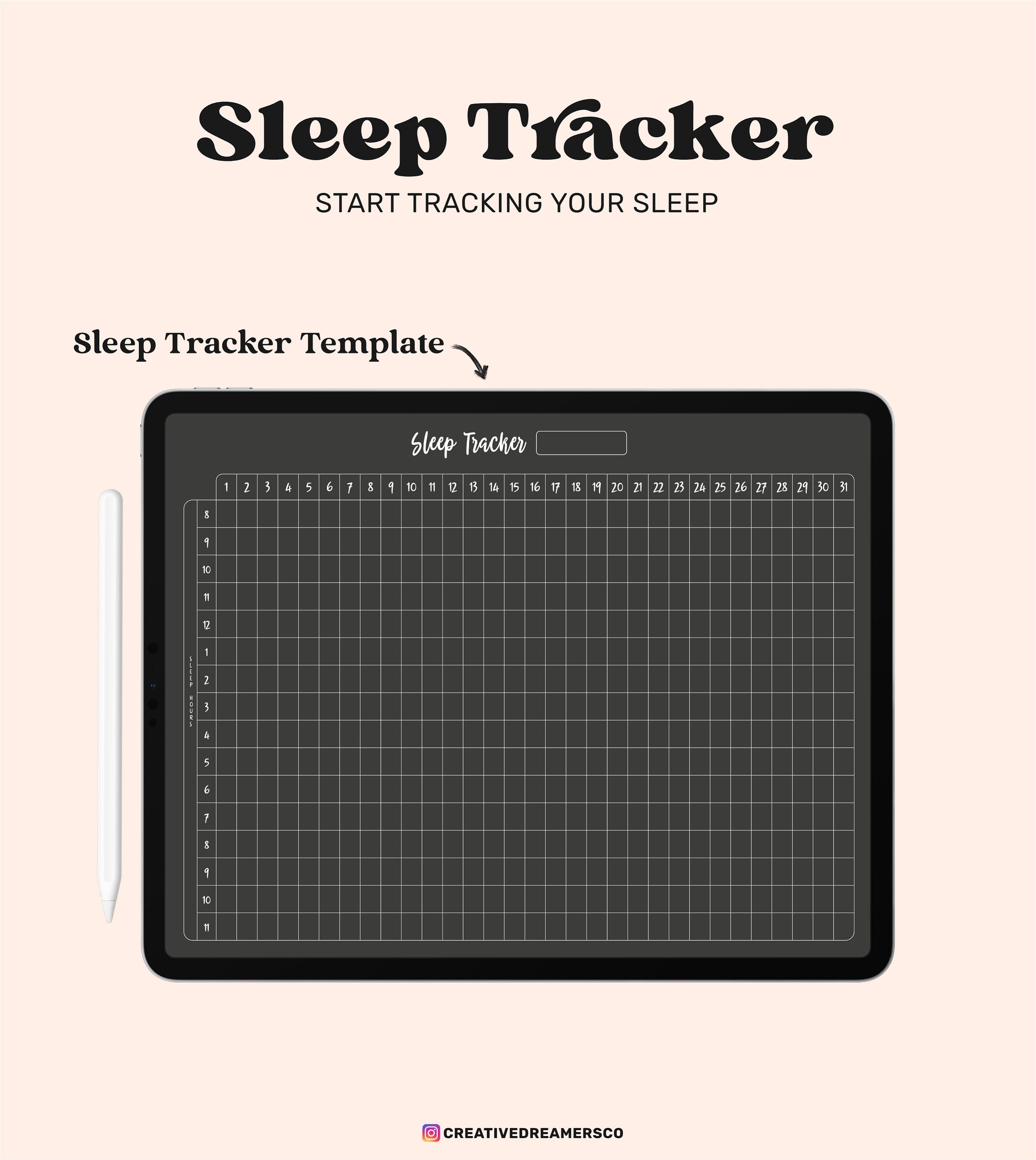 Sleep Habit Tracker Goodnotes Template, Monthly Habit Tracker, Daily ...