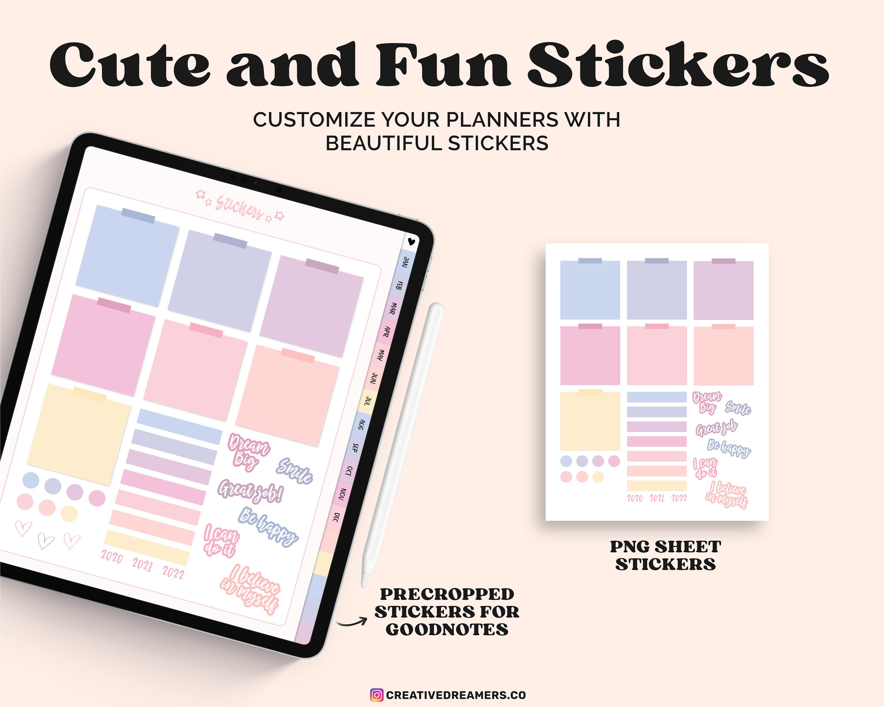 Digital Notebook Cute Notebook Digital Notes Goodnotes | Etsy