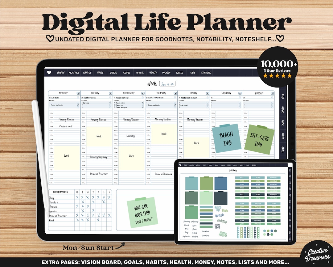 Digital Life Planner, iPad Planner, Goodnotes Planner, Digital Journal ...