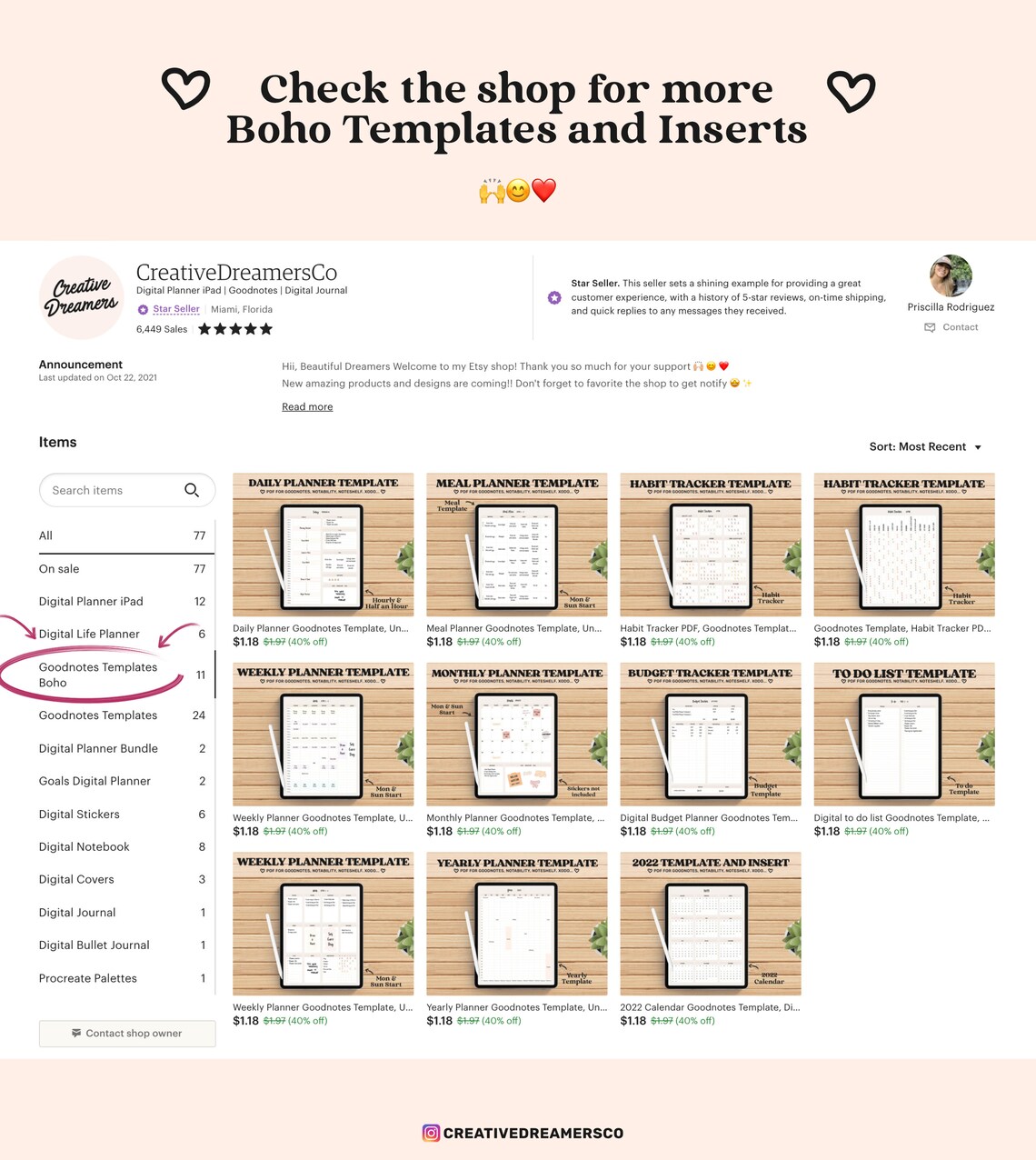 Grocery List Goodnotes Template Digital Planner Ipad - Etsy